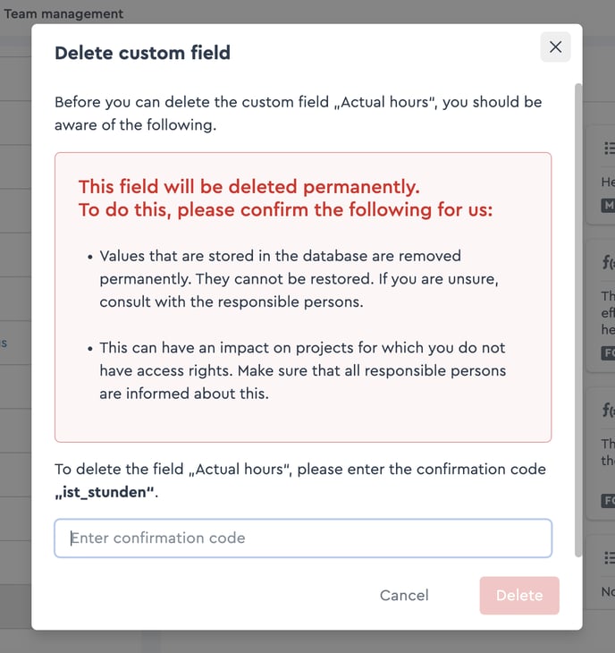 How to Delete Custom Fields